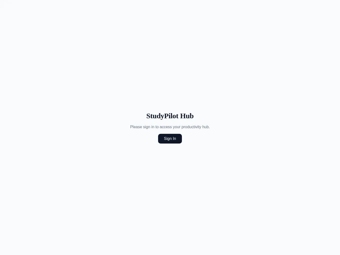 StudyPilot Productivity Hub