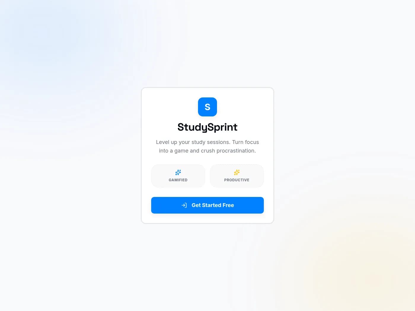 StudySprint MVP