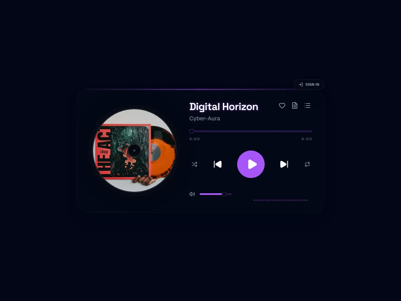 Stylish Music Player