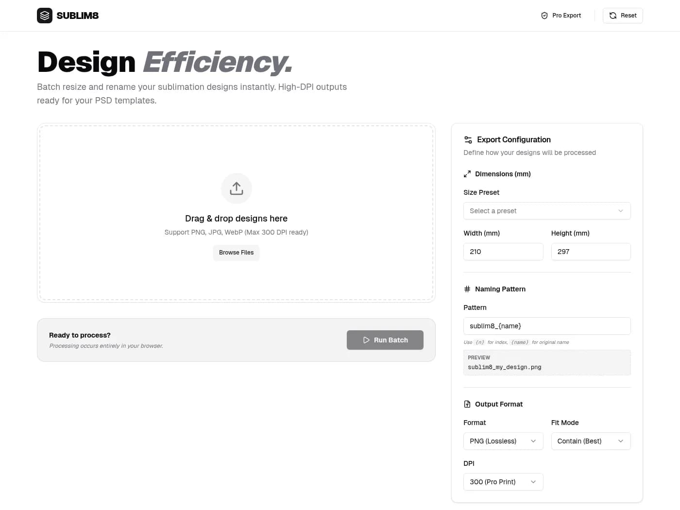 Sublim8 PSD Tool