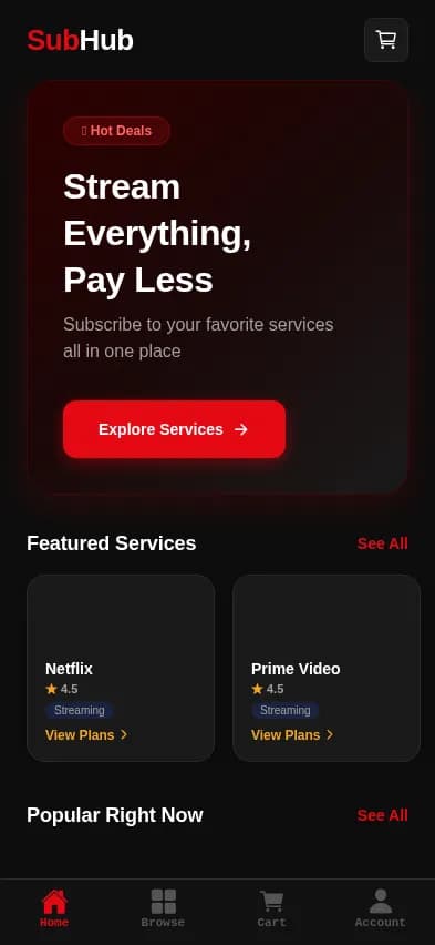 SubHub Marketplace