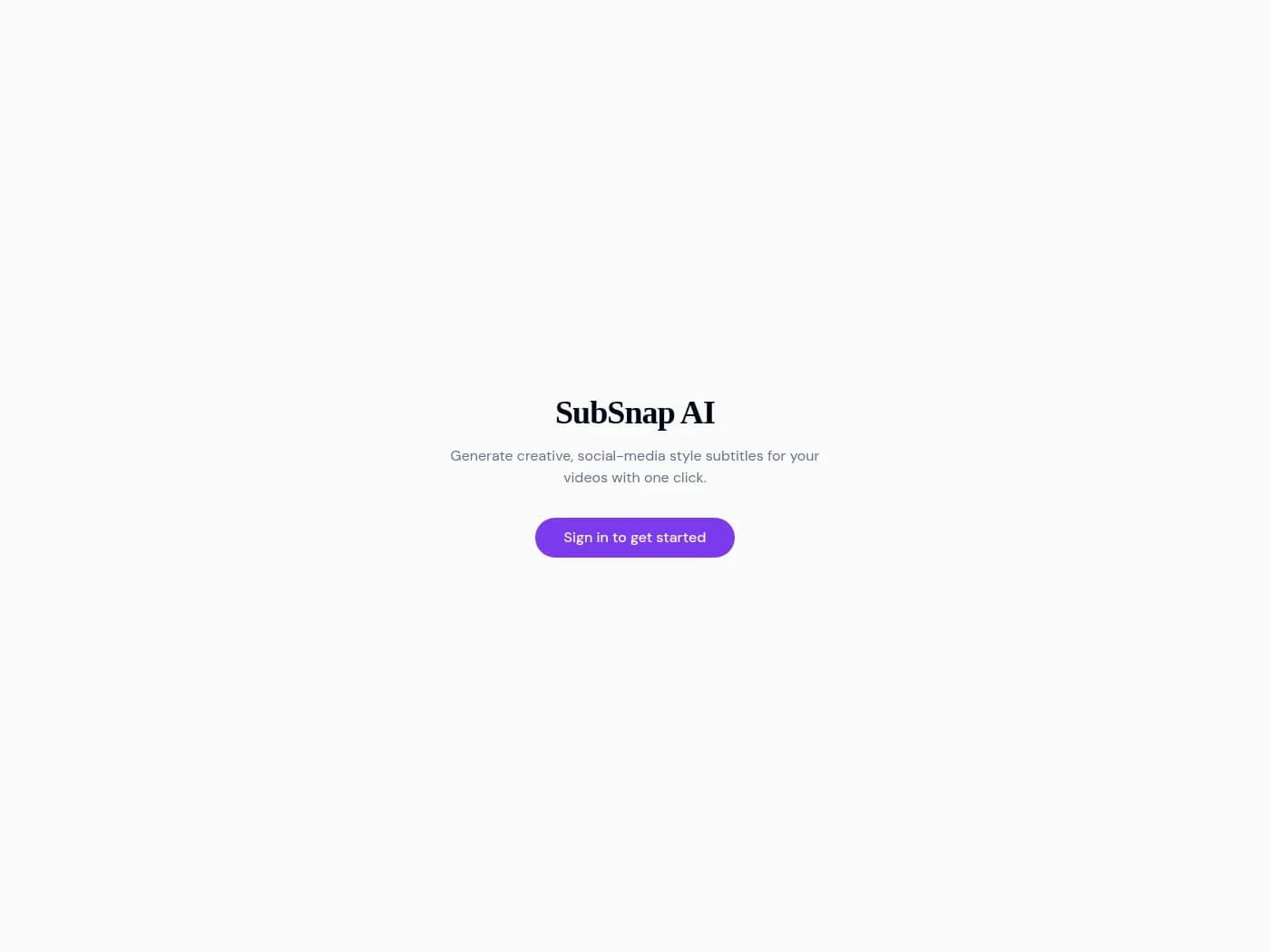 Subtitle Generator