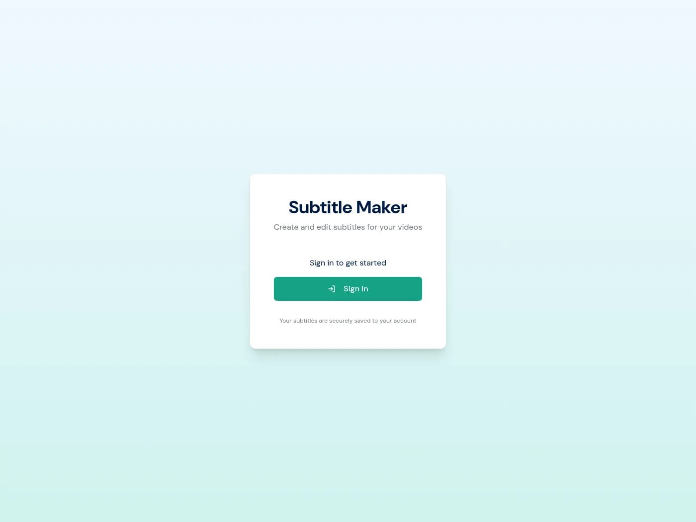 Subtitle Maker