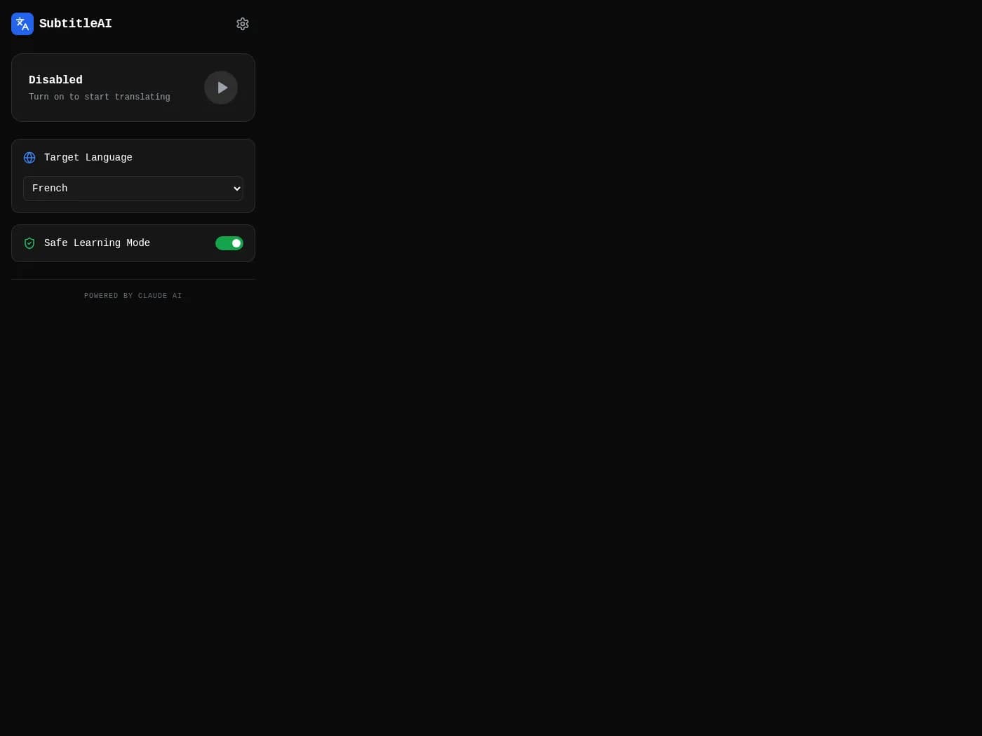 SubtitleAI Extension