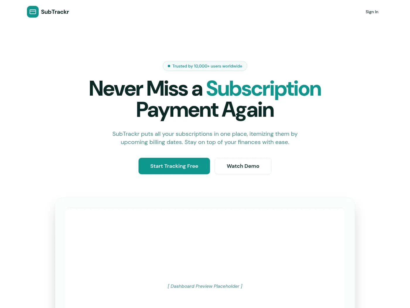 SubTrackr