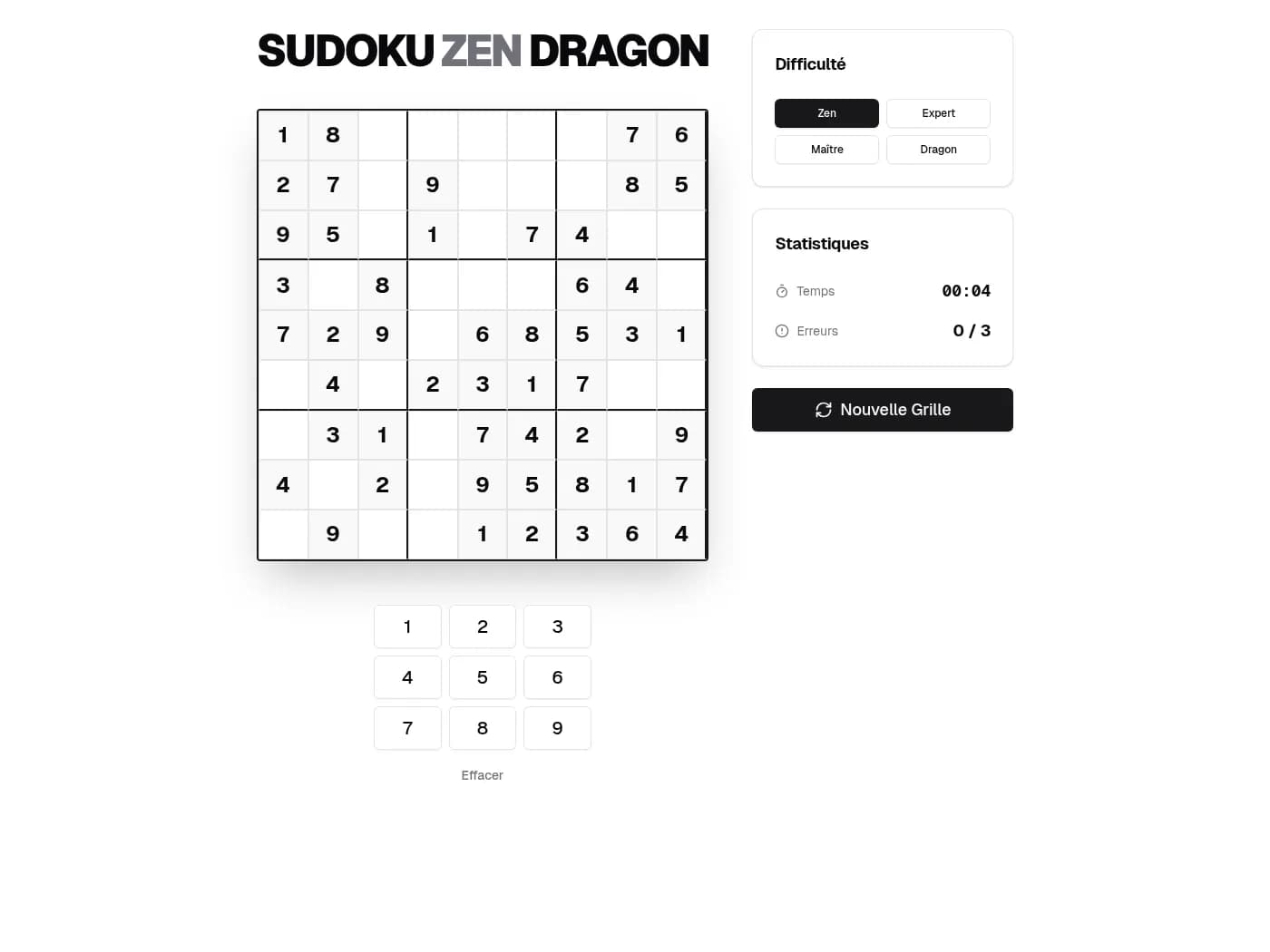Sudoku Zen Dragon