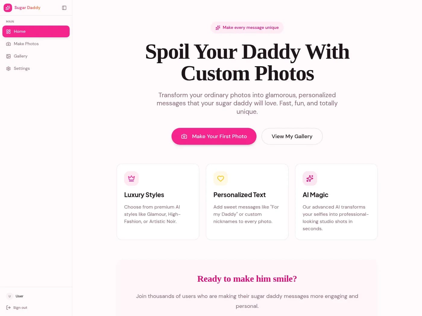 Sugar Daddy Photo Maker