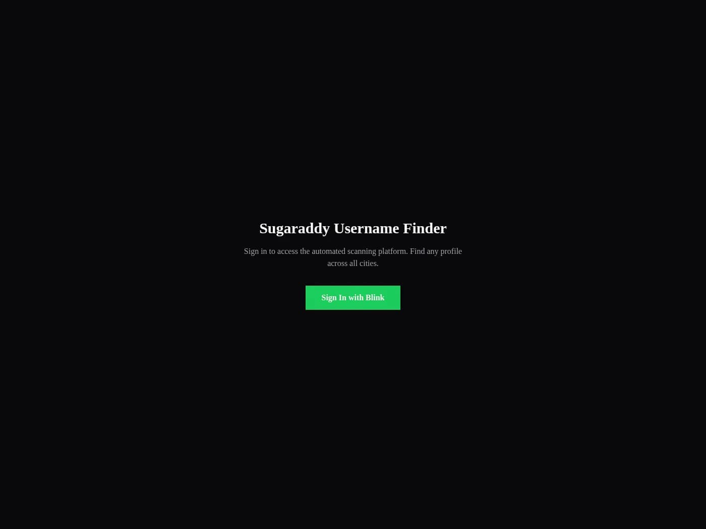 Sugaraddy Username Finder