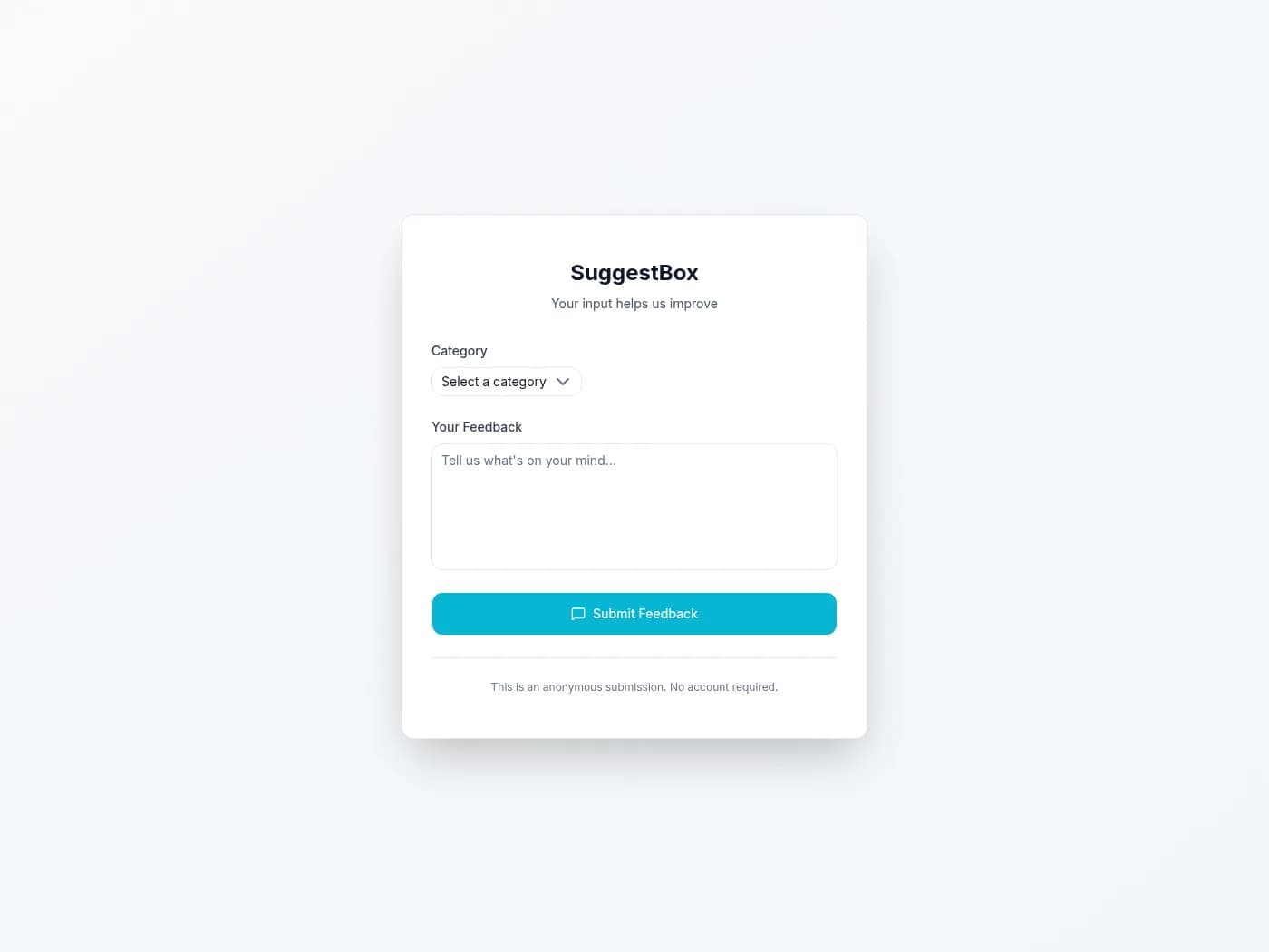 SuggestBox QR Portal
