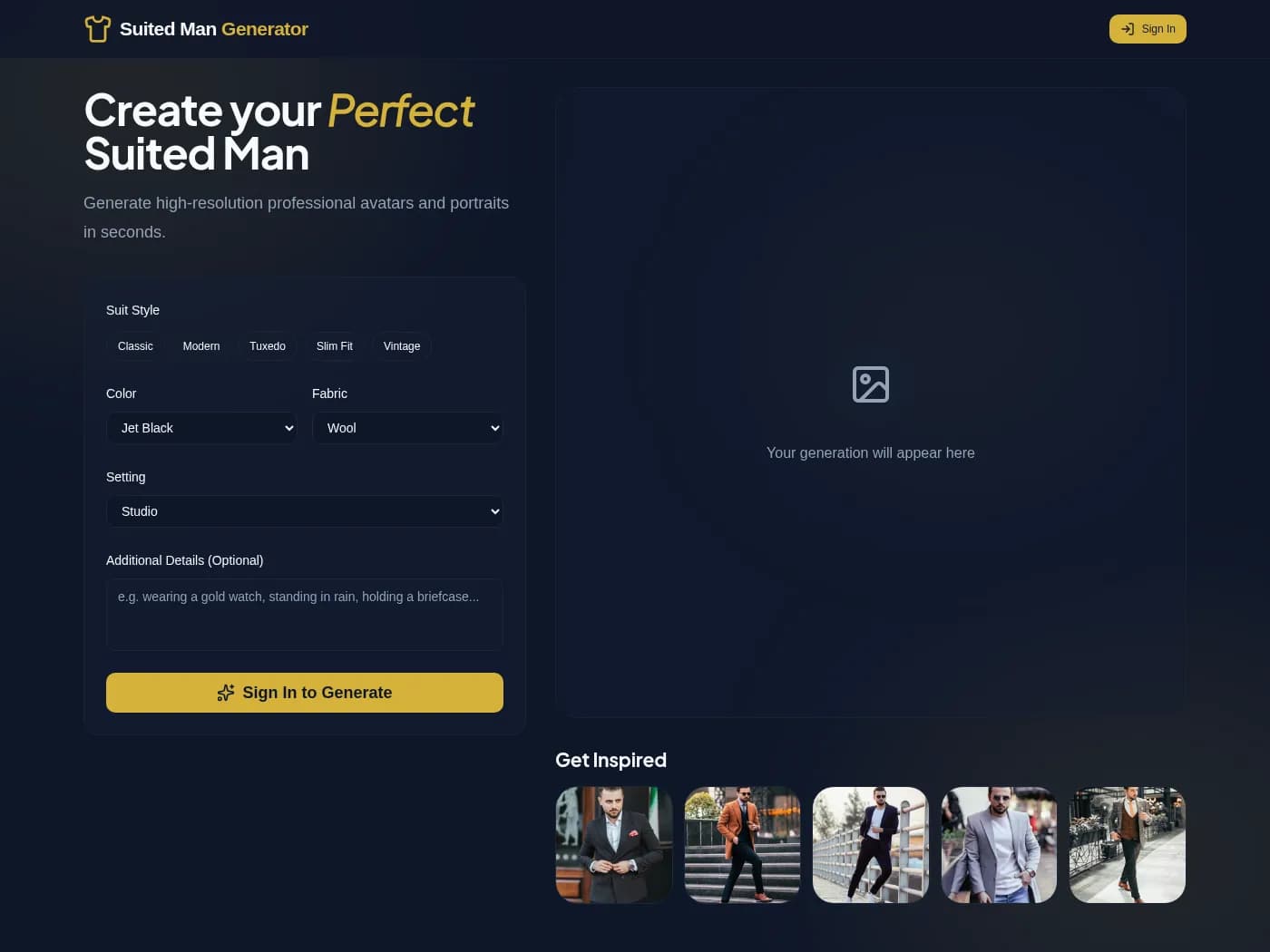 Suited Man Generator