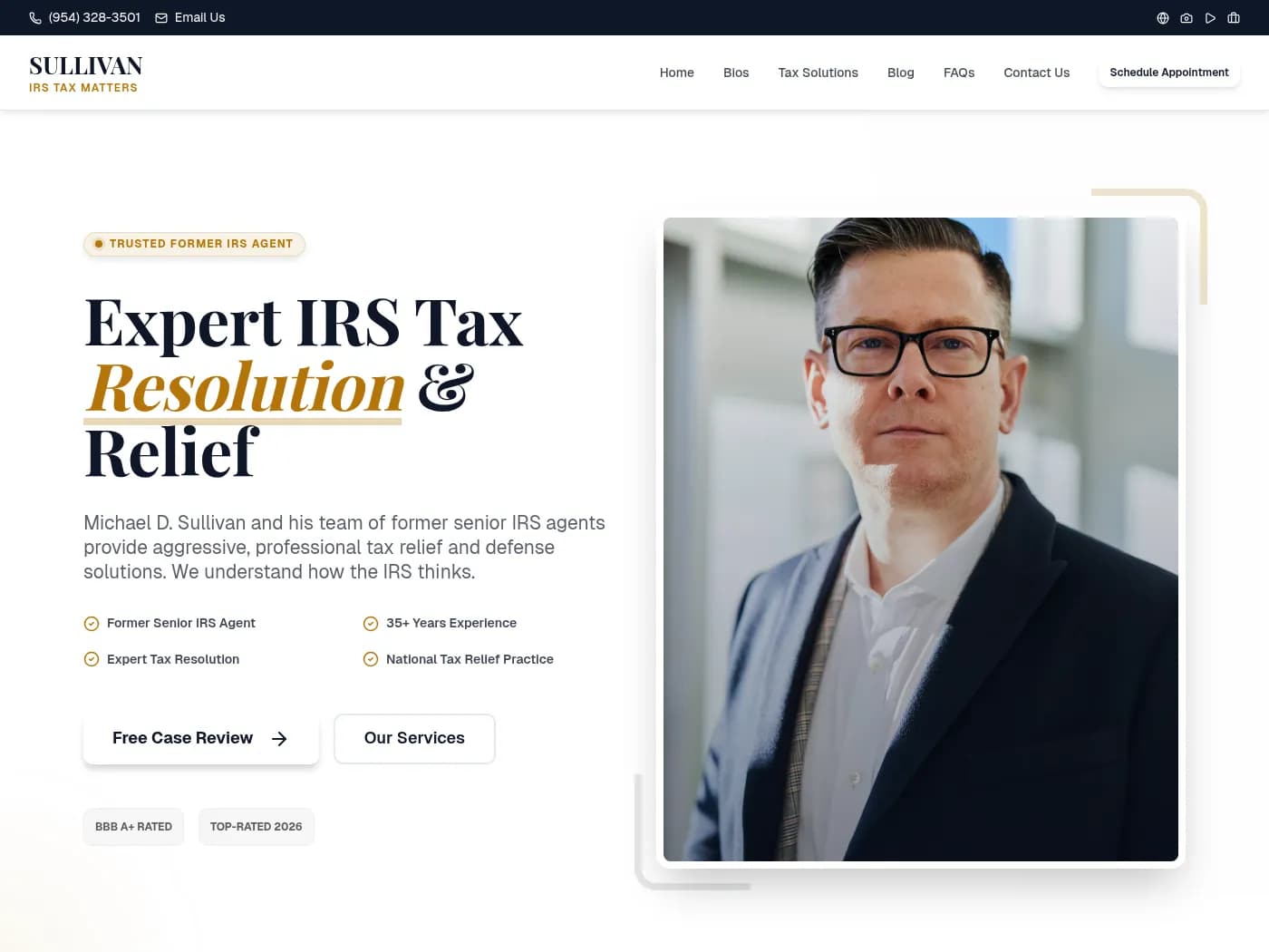 Sullivan IRS Website Clone