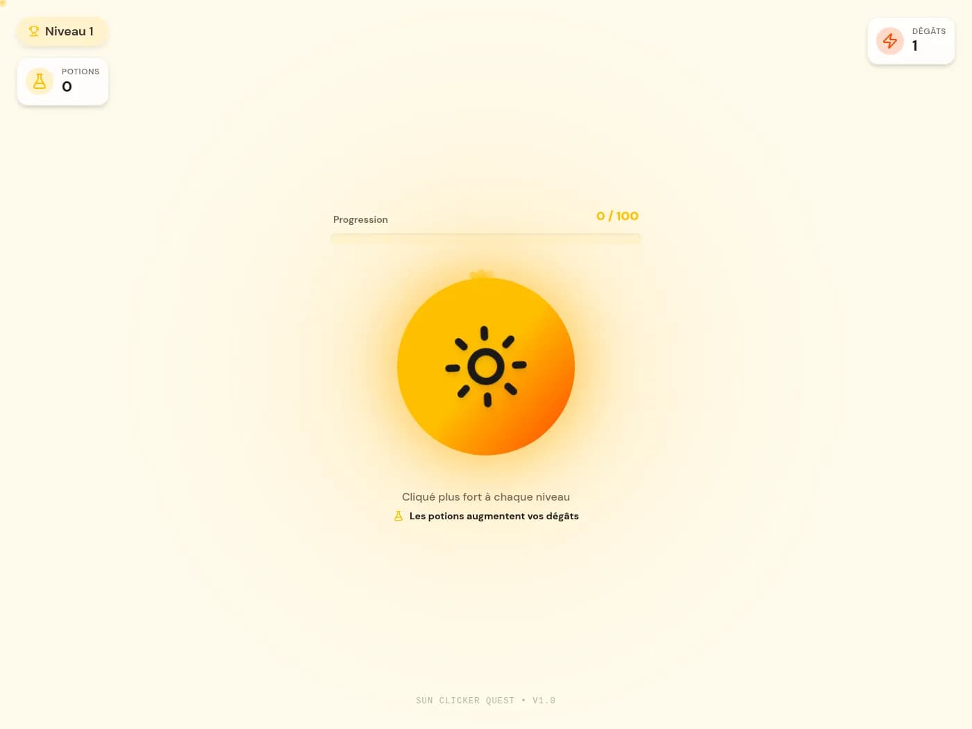 Sun Clicker Quest