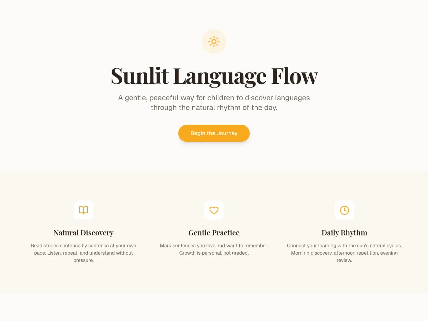 Sunlit Language Flow