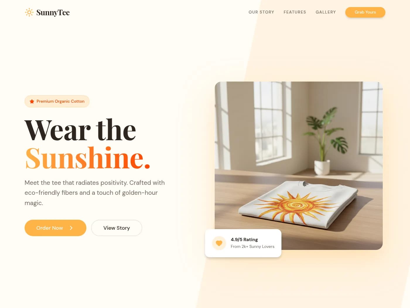 Sunny Tee Product Page