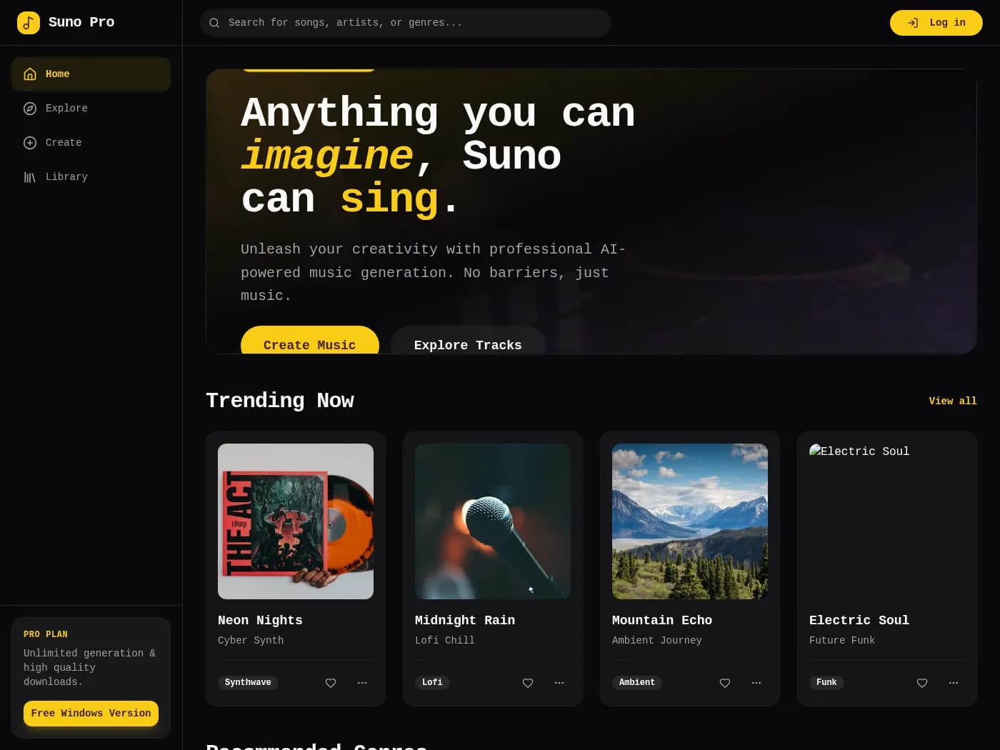 Suno Pro AI Clone