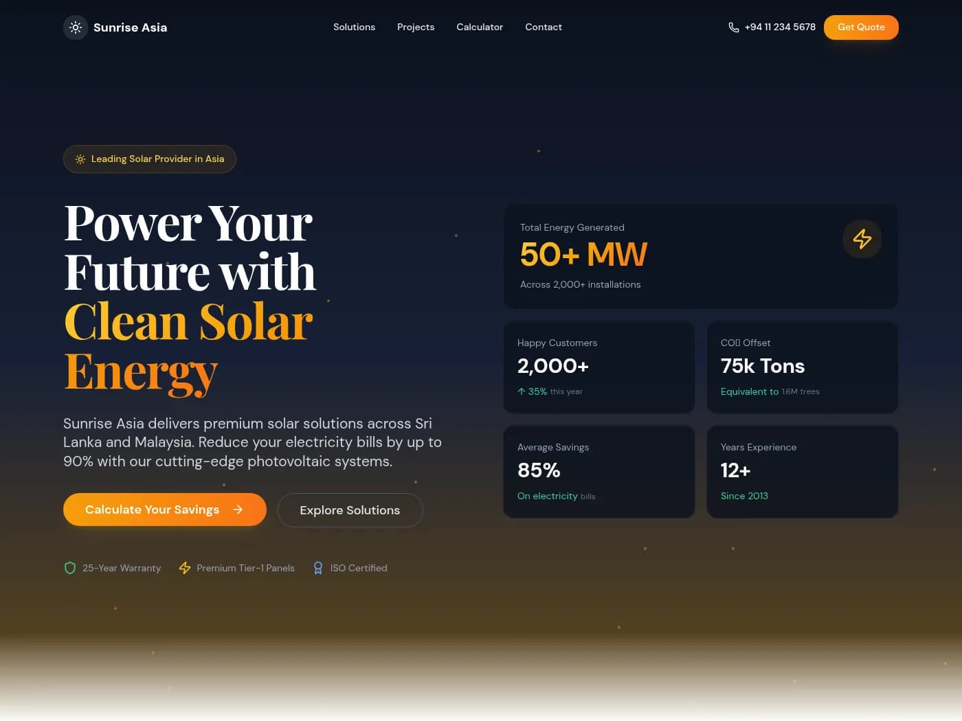 Sunrise Asia Solar Site