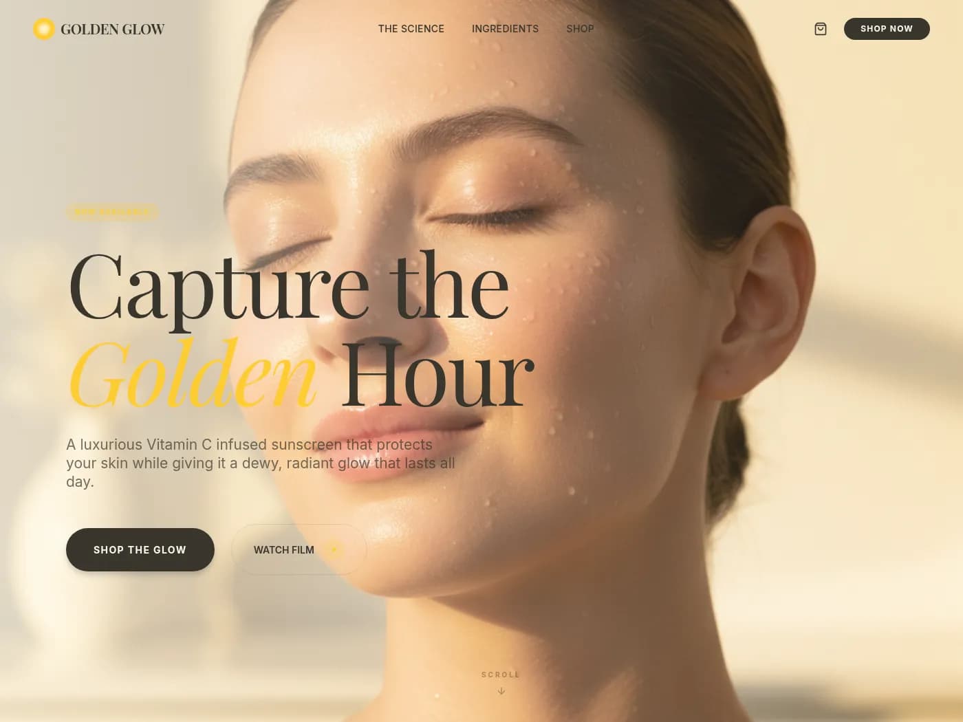 Golden Glow Sunscreen Ad