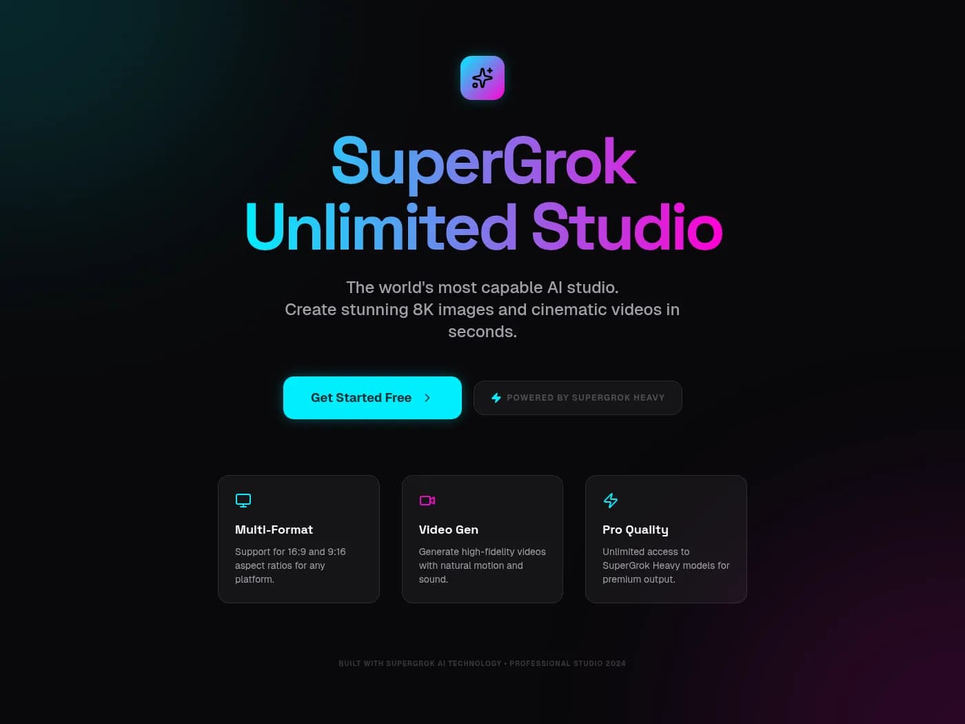SuperGrok Unlimited Studio