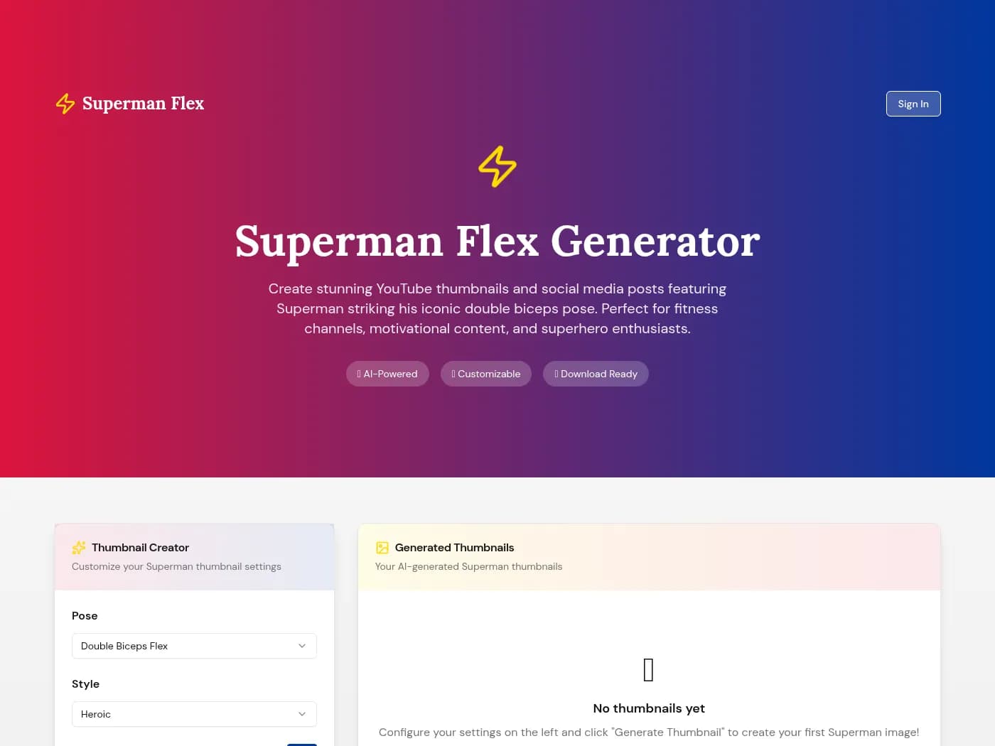 Superman Flex Generator