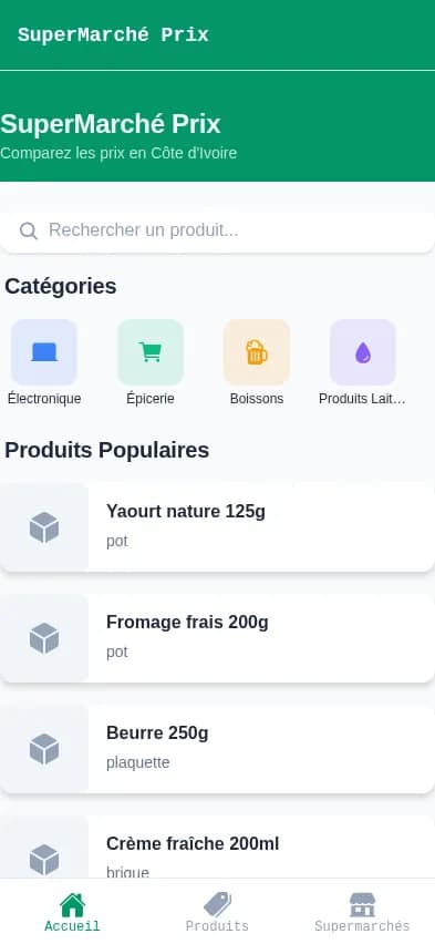 SuperMarché Prix Comparateur
