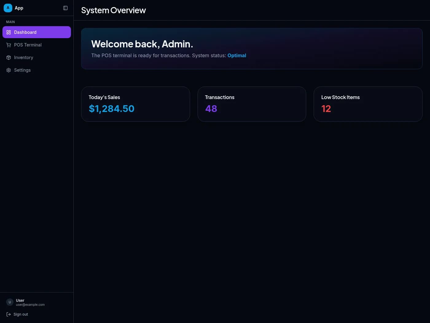 SuperPOS Dashboard
