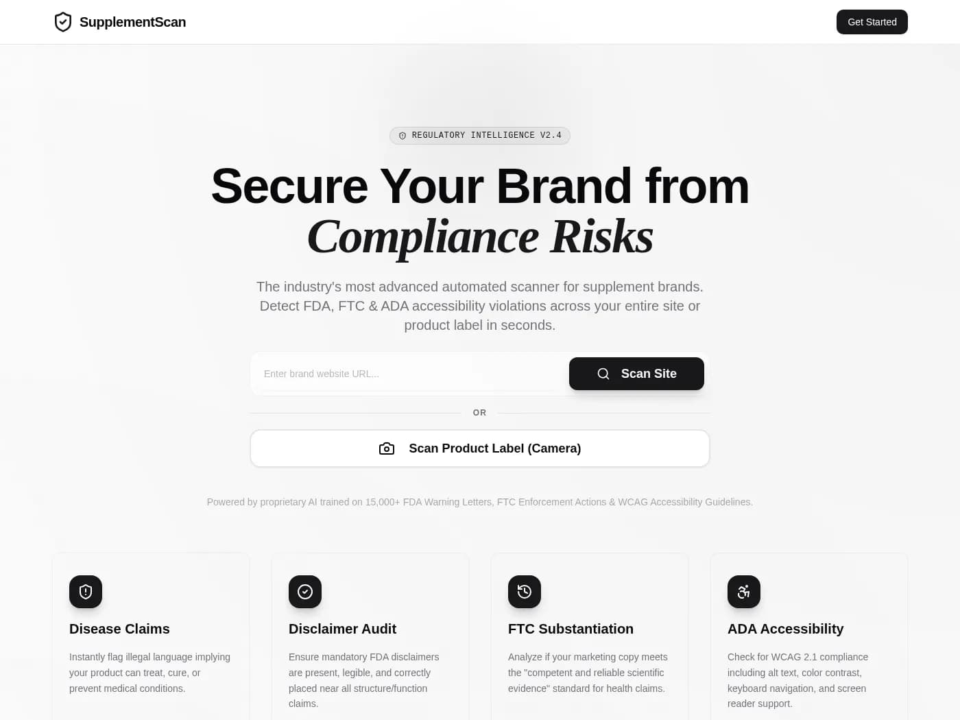 Supplement Compliance Scan