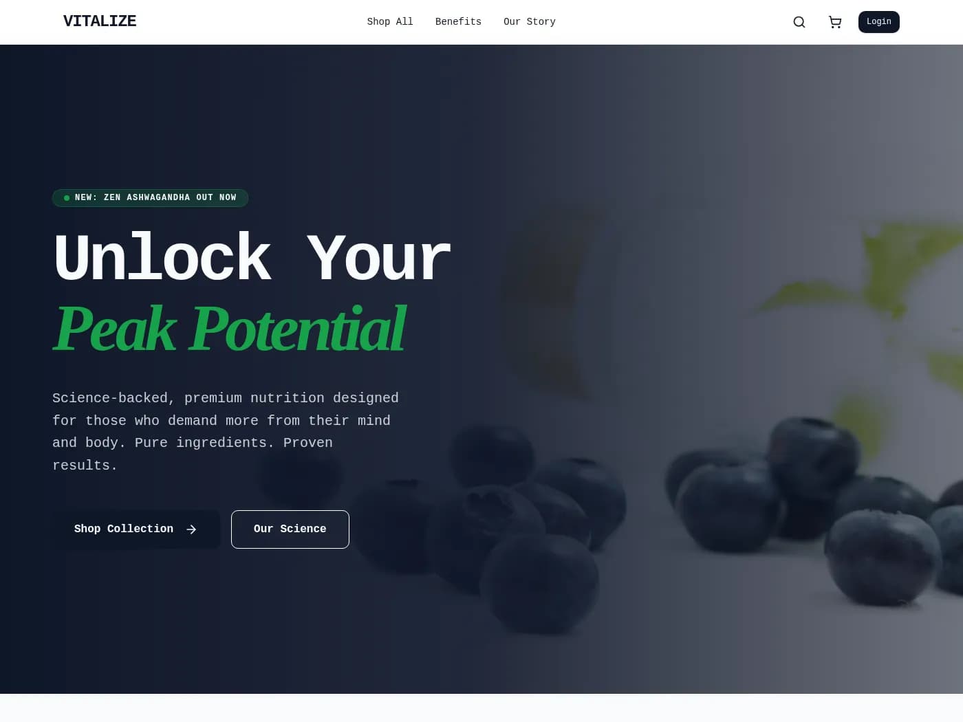 Supplement Shop Brand Site