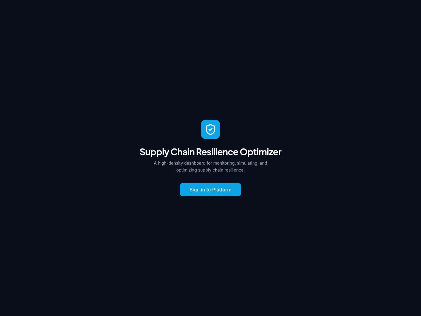 Supply Chain Optimizer UI