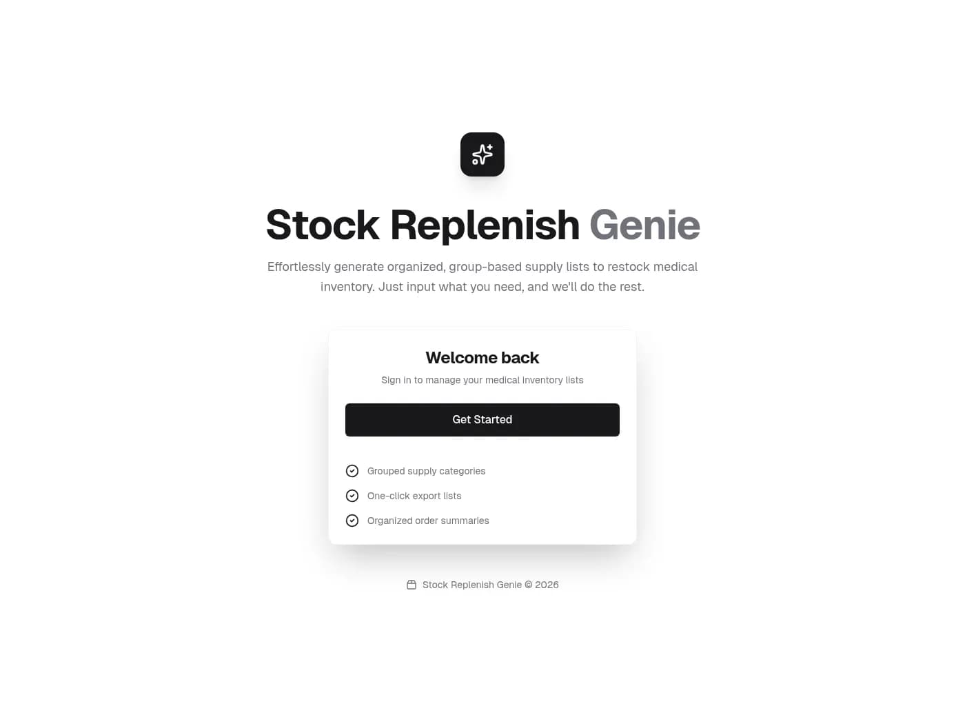 Stock Replenish Genie