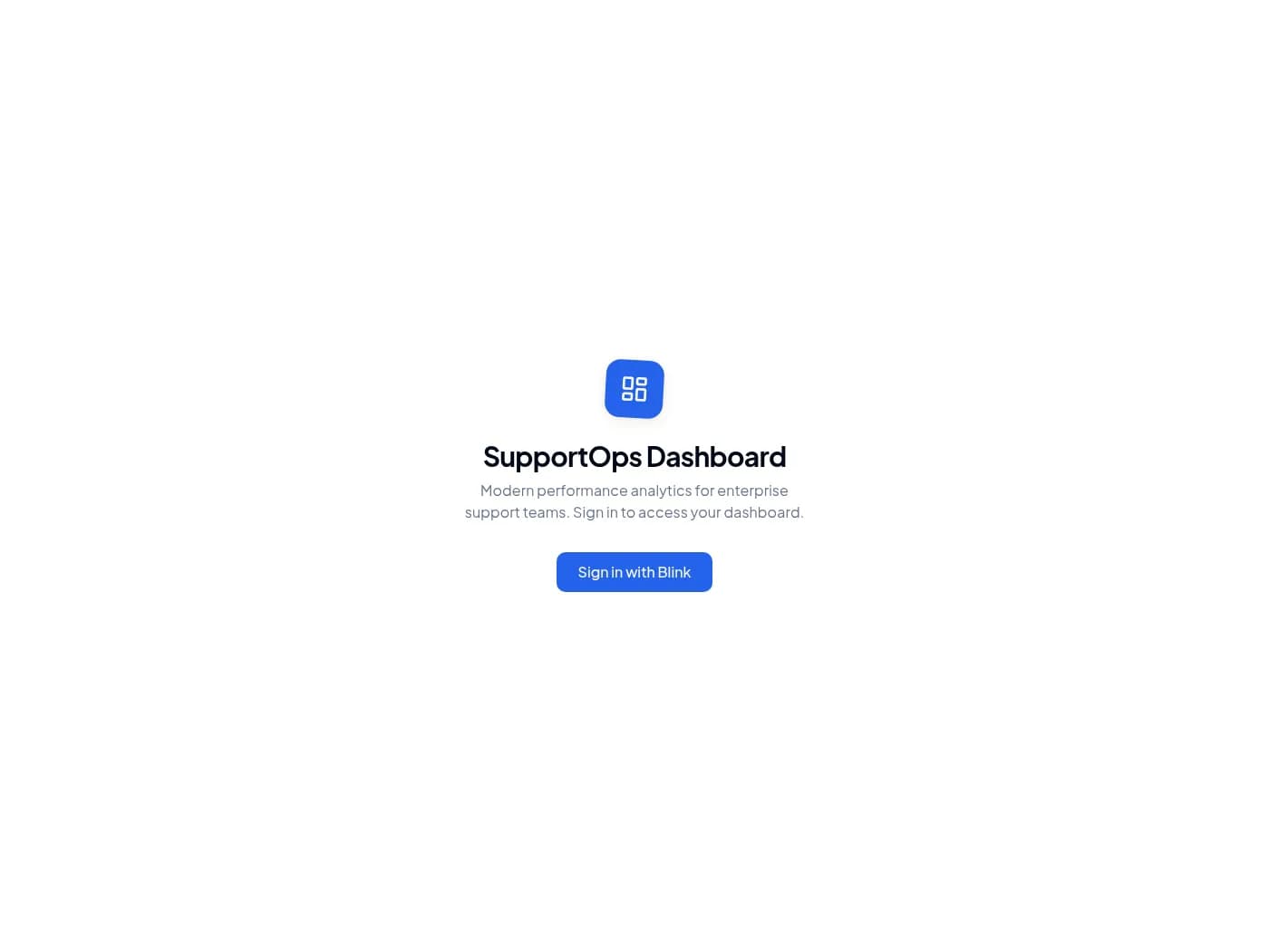 SupportOps Dashboard