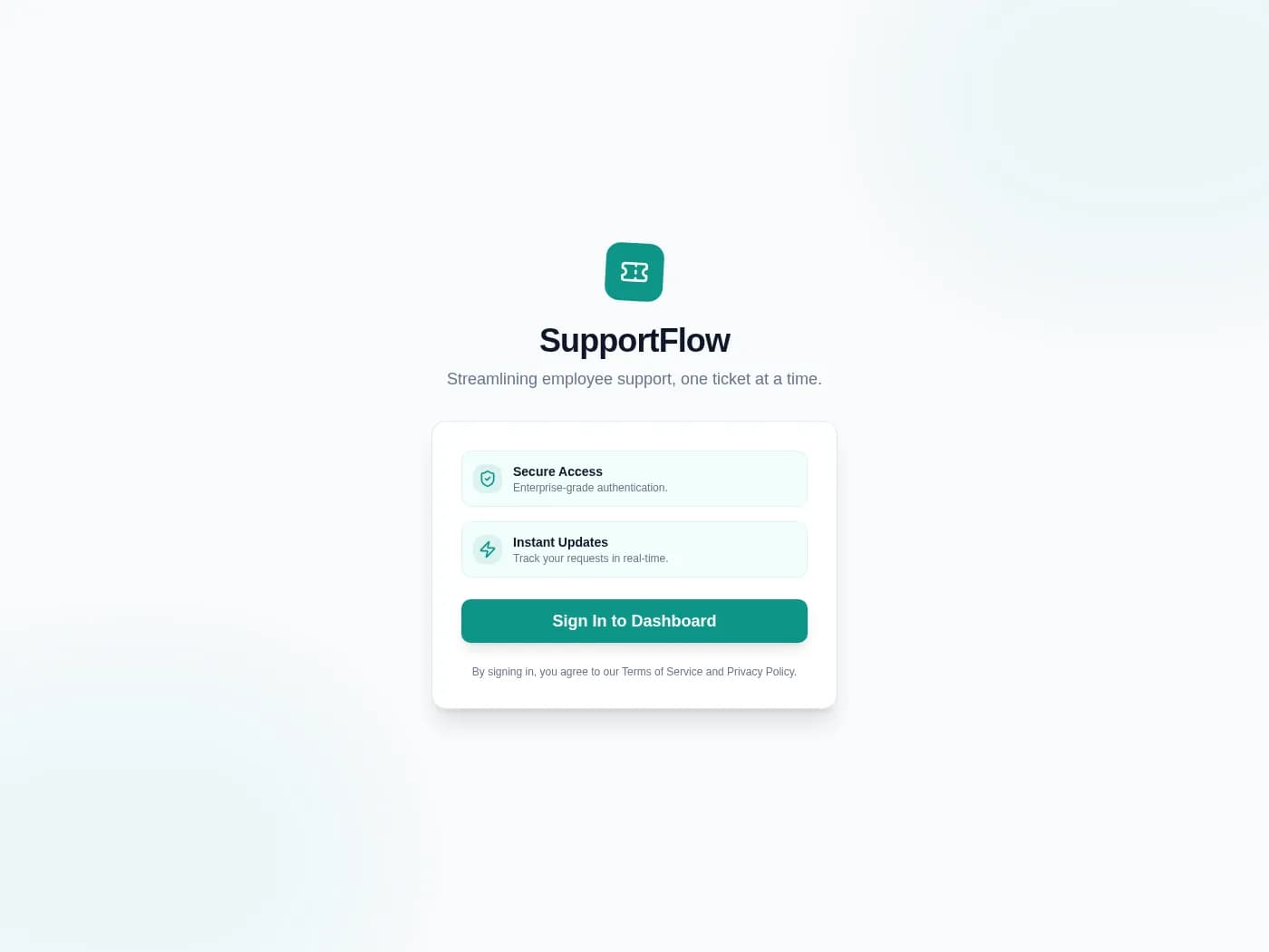 SupportFlow Dashboard