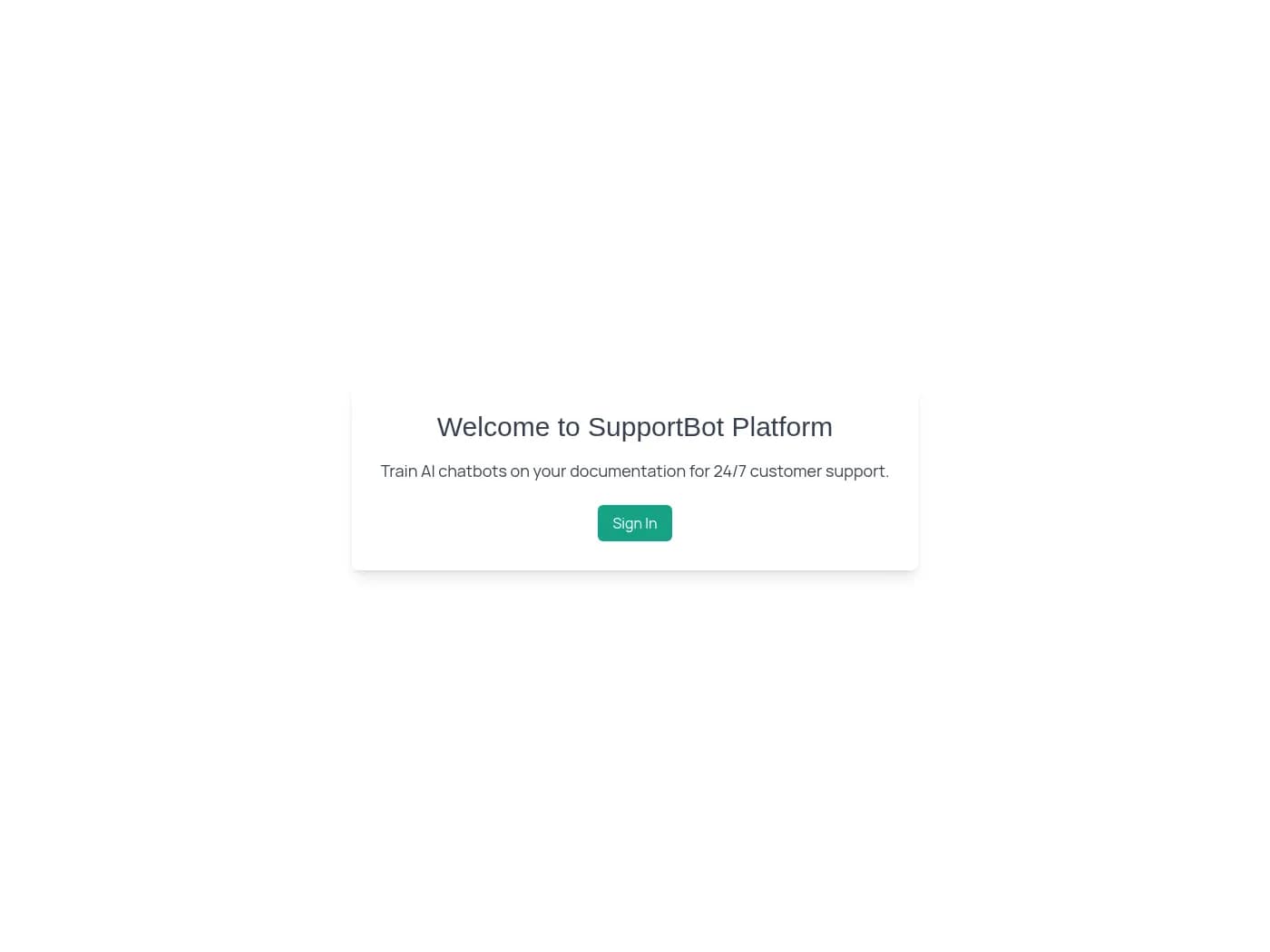 SupportBot Platform