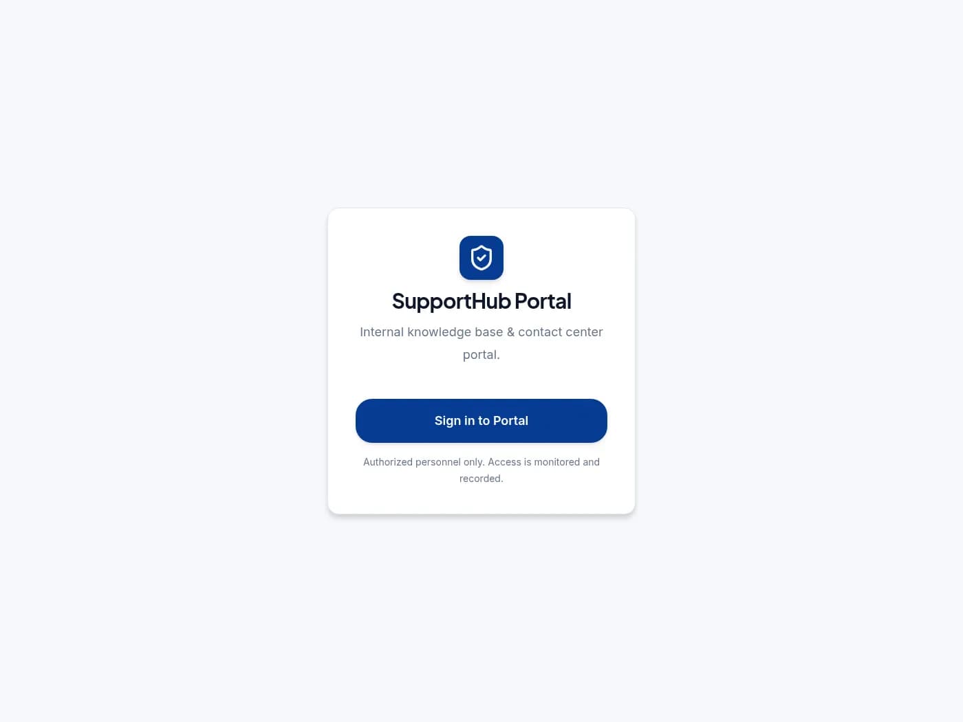 SupportHub Portal