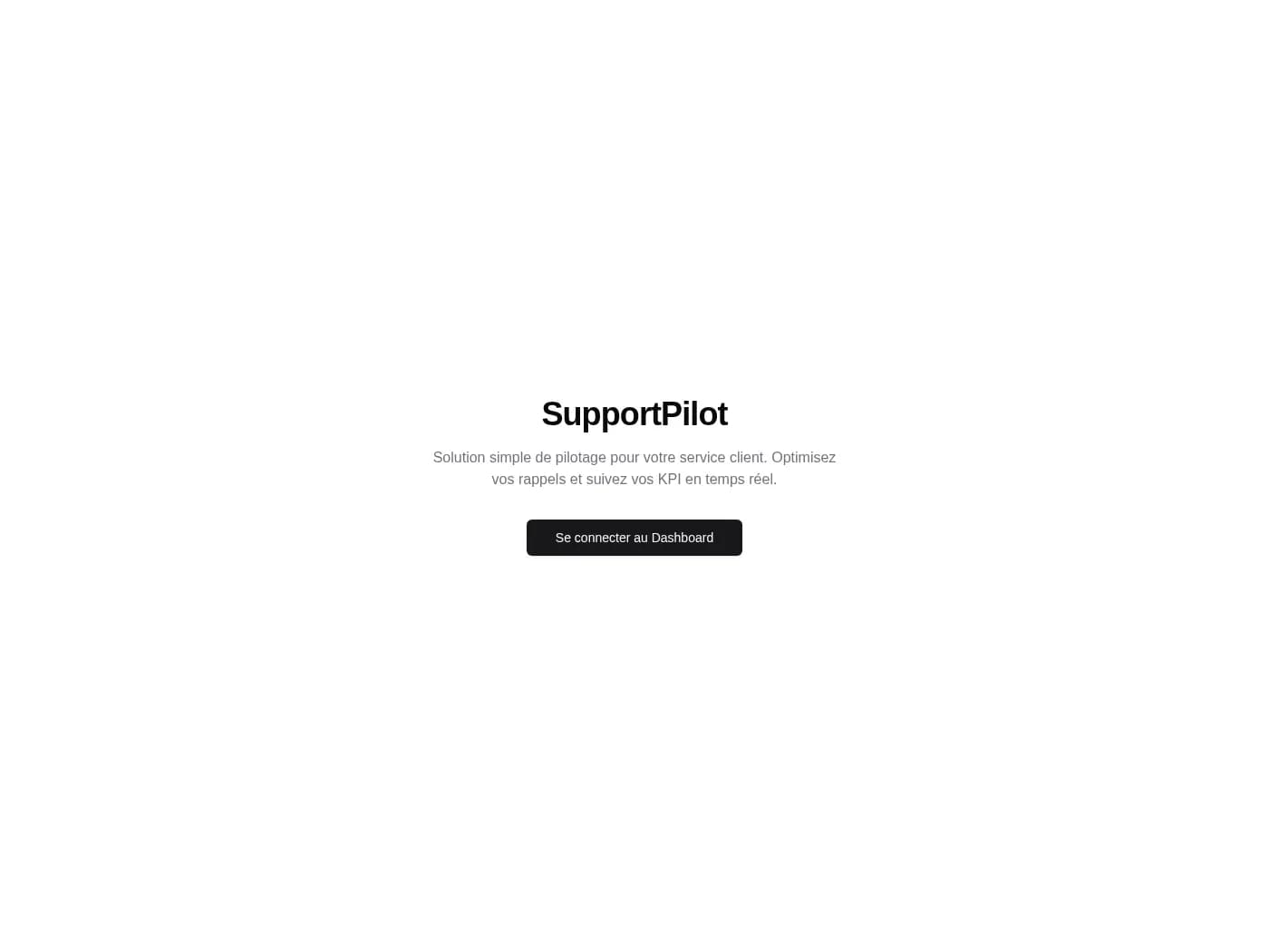 SupportPilot Dashboard