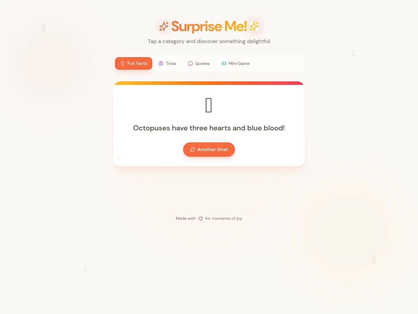 Surprise Me App