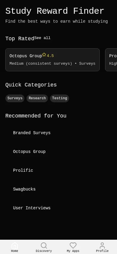 Study Reward Finder
