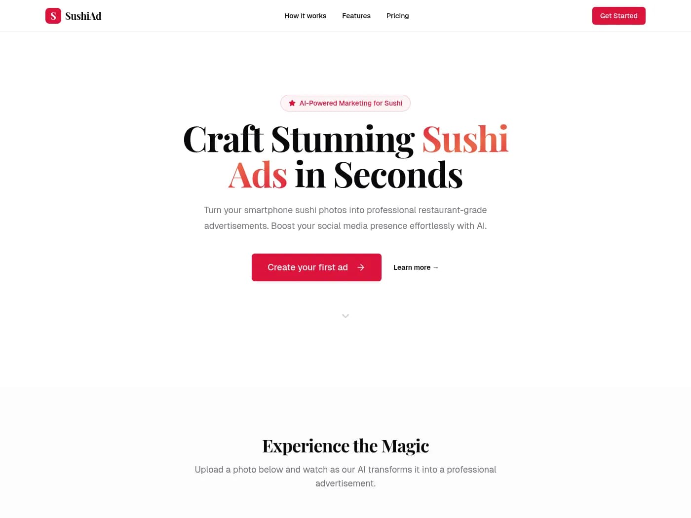 Sushi Ad Image Maker