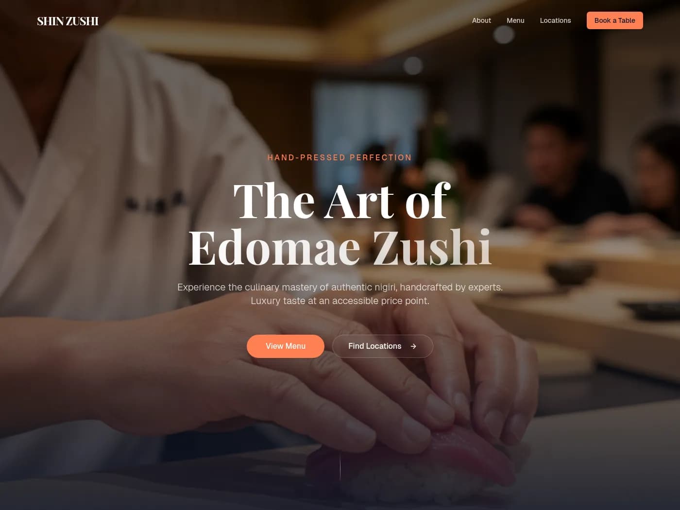 Modern Sushi Landing Page