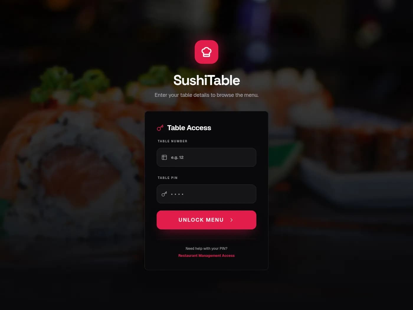 SushiTable WebApp