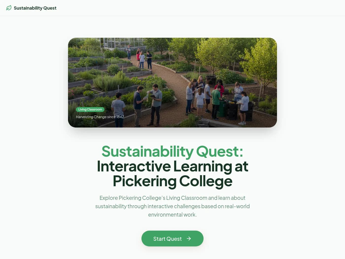 Sustainability Quest Web App