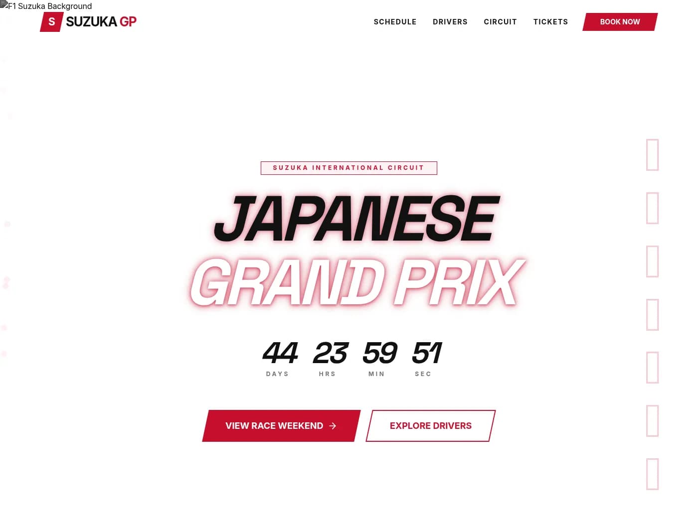 Suzuka GP Landing Page