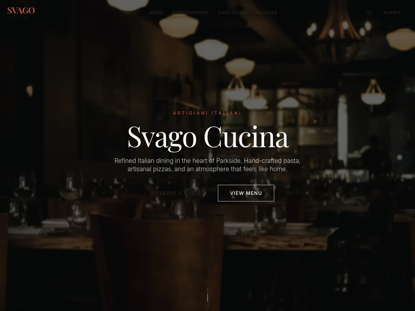 Svago Cucina Website