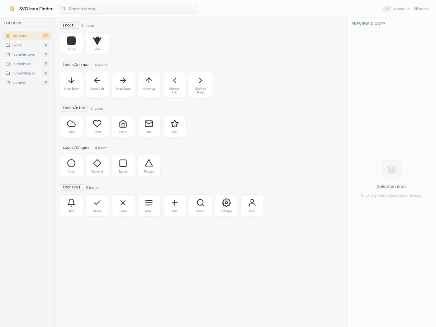 SVG Icon Finder