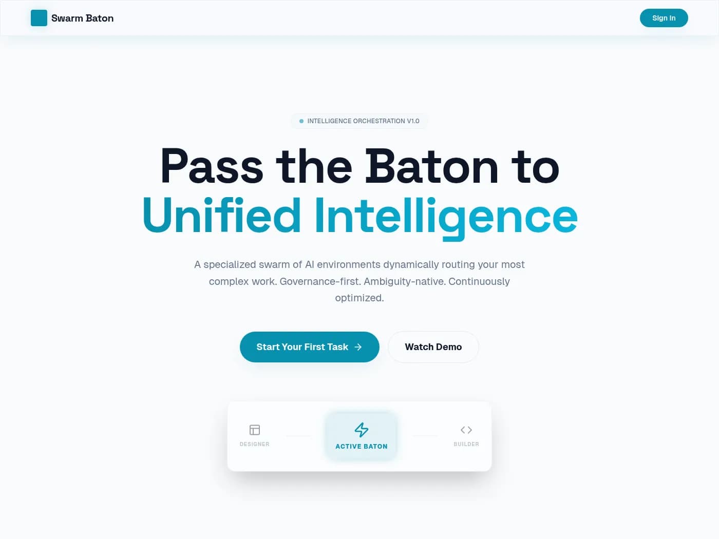 Swarm Baton Intelligence