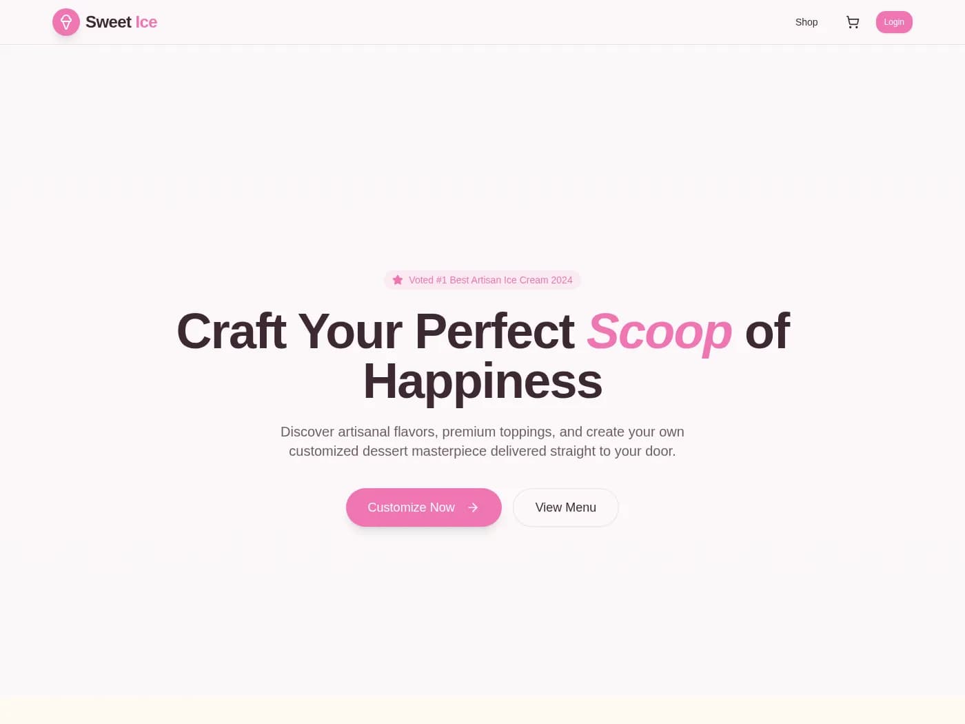 Sweet Ice Cream App