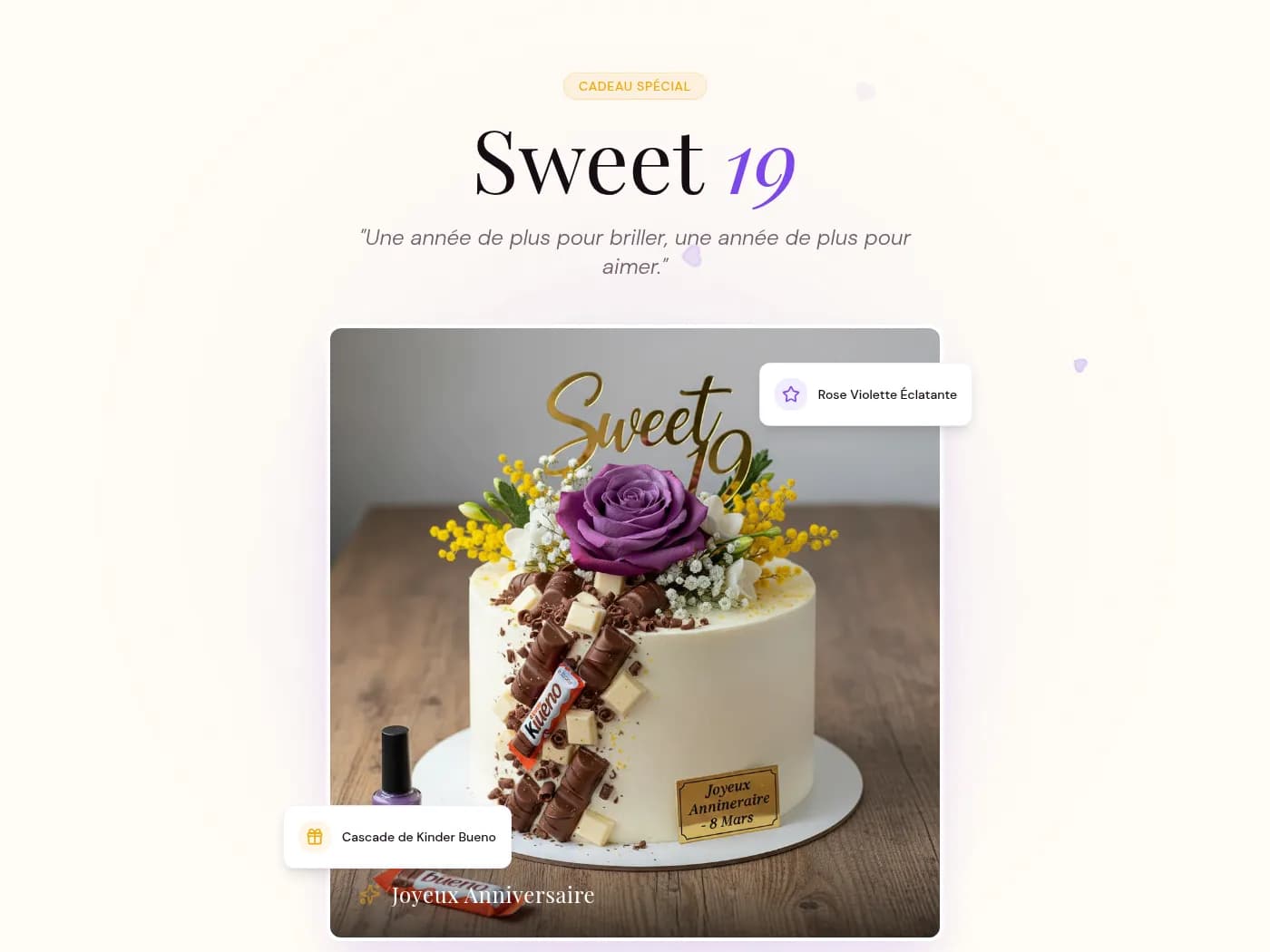 Sweet 19 Cake Art