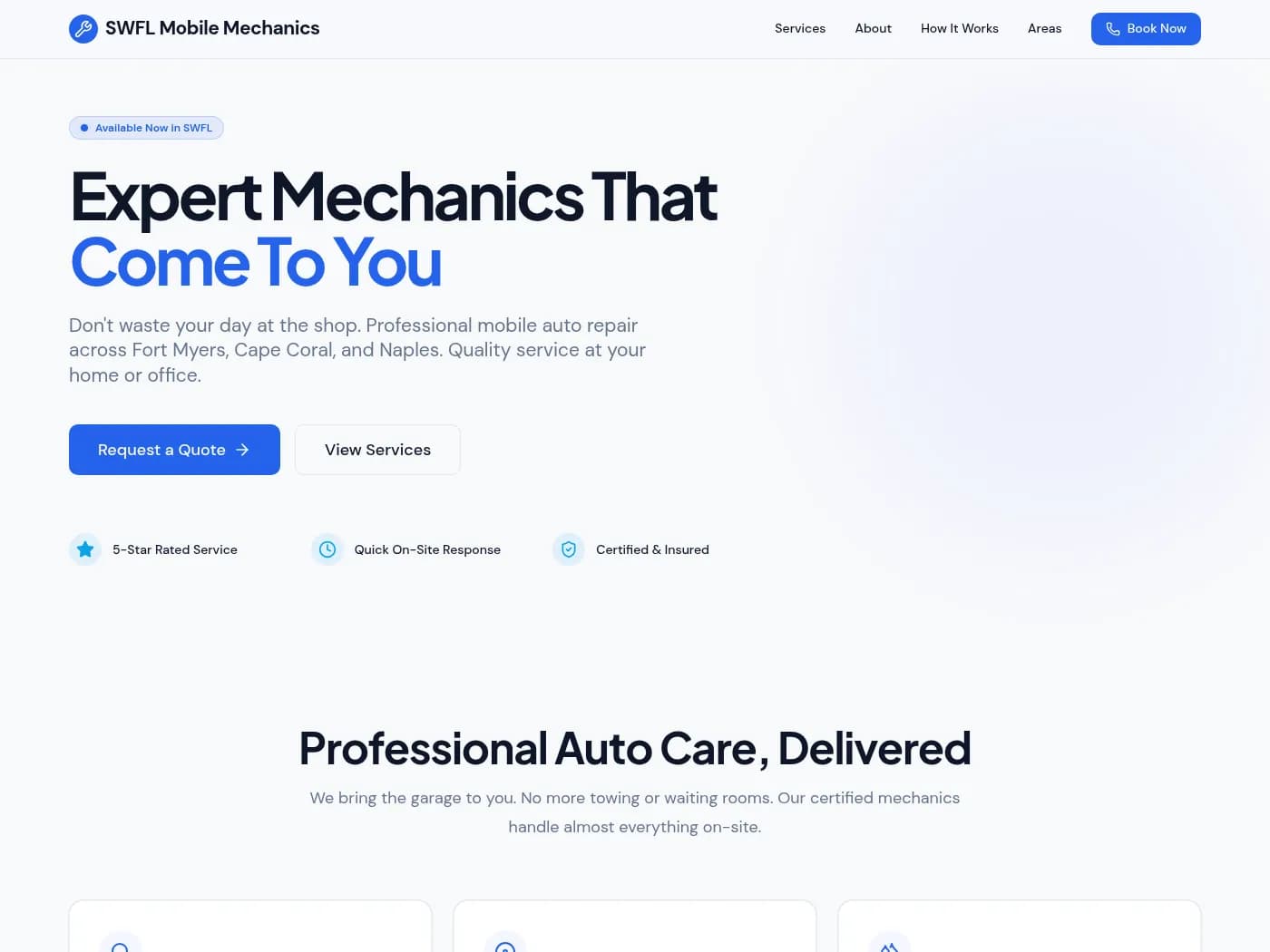 SWFL Mobile Mechanics Site