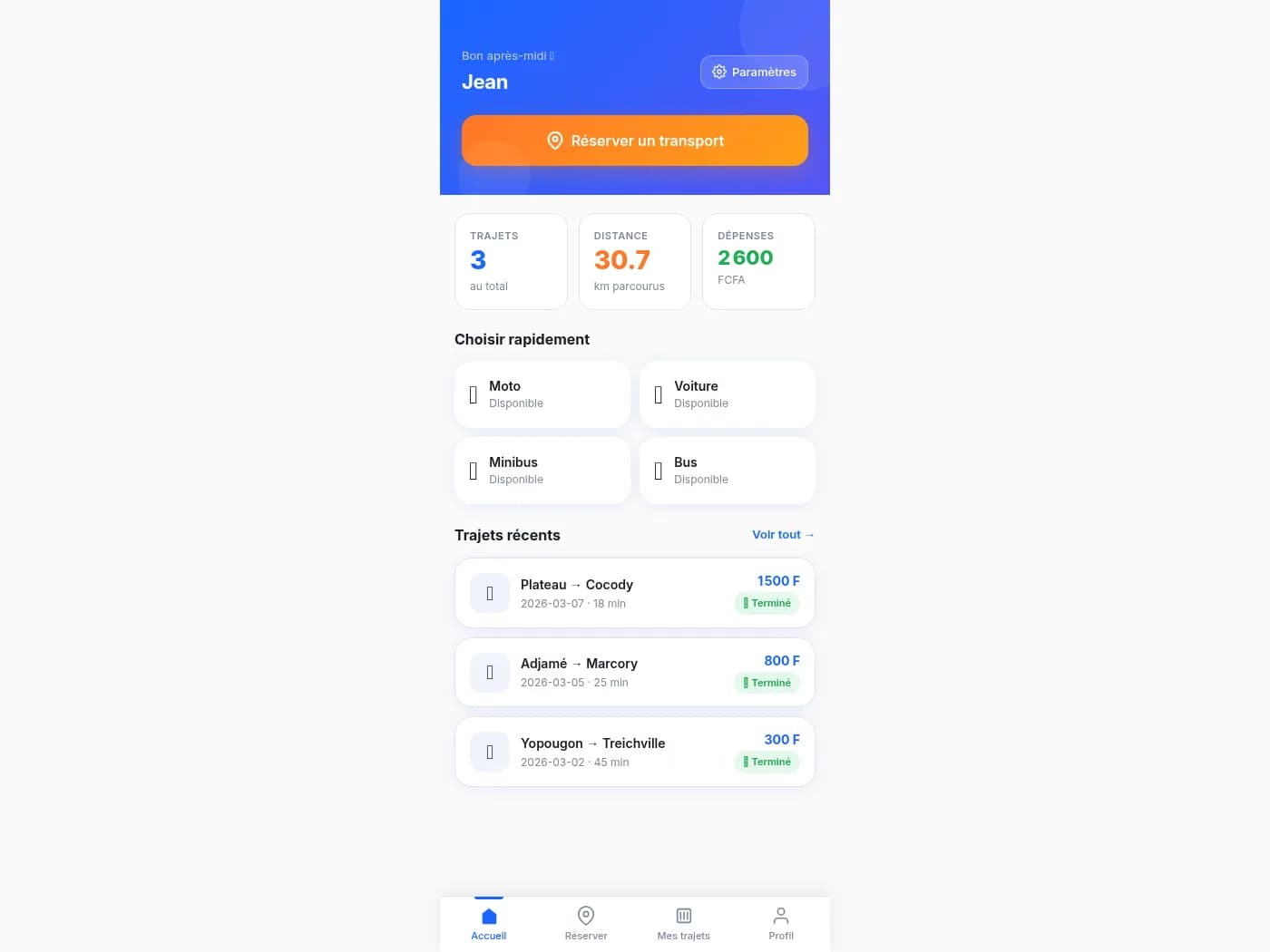 SwiftRide Mobile