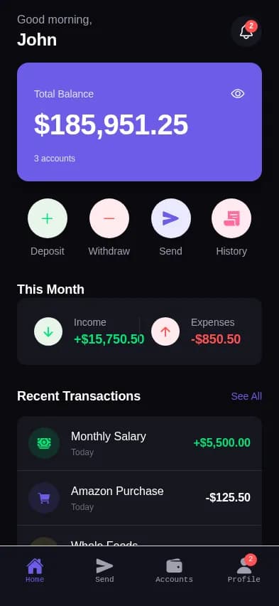 SwiftBank Mobile App