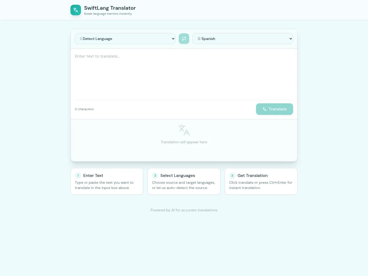 SwiftLang Translator